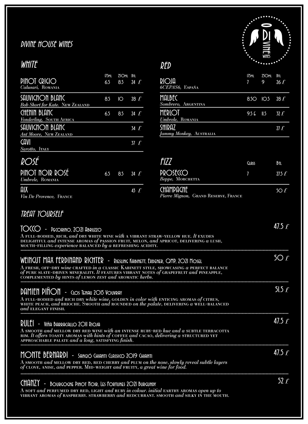 Wine List – THE GEORGE CAVENDISH