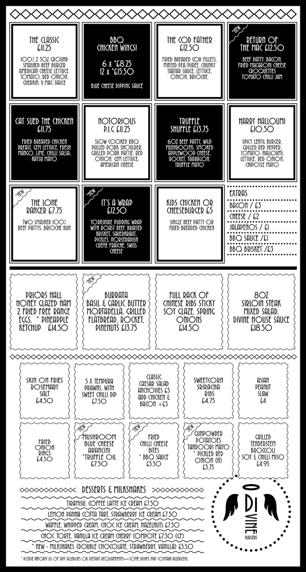 Menu – THE GEORGE CAVENDISH